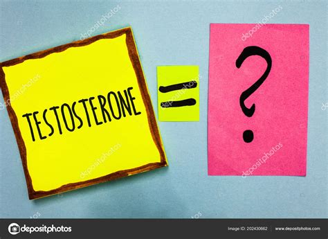 Handwriting Text Writing Testosterone Concept Meaning Male Hormones