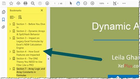 How To Create Electronic Bookmarks In A PDF Document Xelplus Leila Gharani