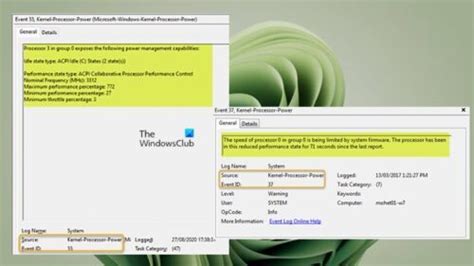 Event Id 55 Or 35 Kernel Processor Power Error On Windows 11