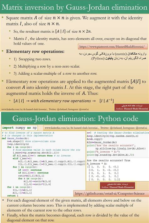 Gauss Jordan Elimination Matrix Inversion In Python