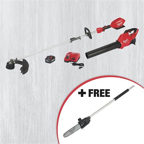 Milwaukee M18 Fuel Blower And String Trimmer Combo With Quik Lok Pole