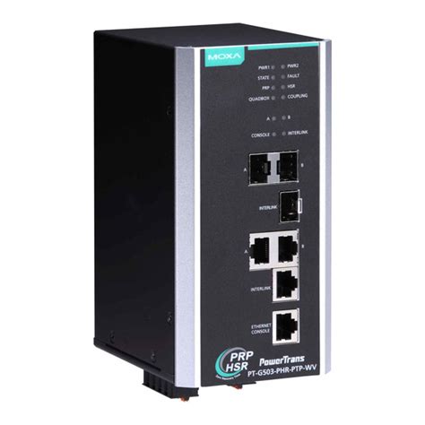 MOXA TECHNOLOGIES PT G PHR PTP SERIES QUICK INSTALLATION MANUAL Pdf Download ManualsLib