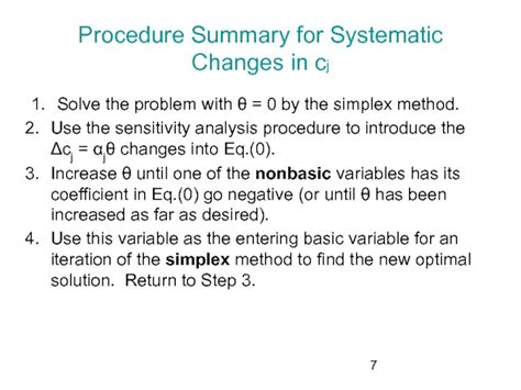 Parametric Linear Programming