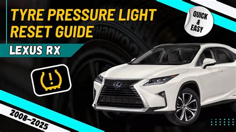 lexus rx tpms reset tutorial fix tire pressure light 2008 2025 in