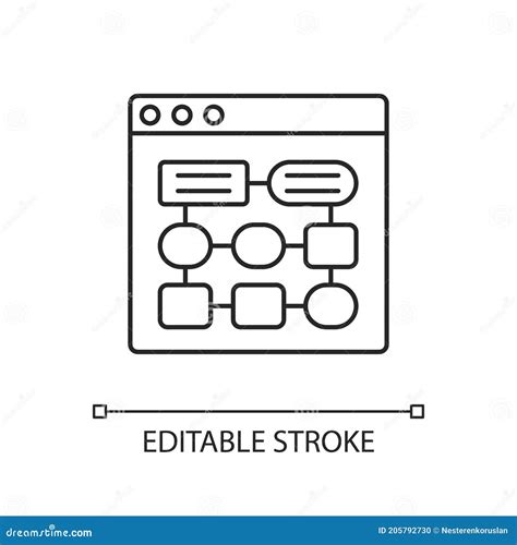 Information Architecture Linear Icons Set Hierarchy Navigation