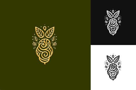 Spiral Ginger With Python Coil Motifs And Deconstructed Icon Creative Illustration Vector Design