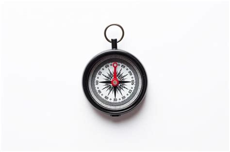 Premium Photo Compass On A White Background Photo Of Magnetic Compass On White Paper