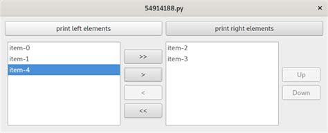 Python Has Anyone Implemented A Way To Move Selected Items From One List View Box To Another