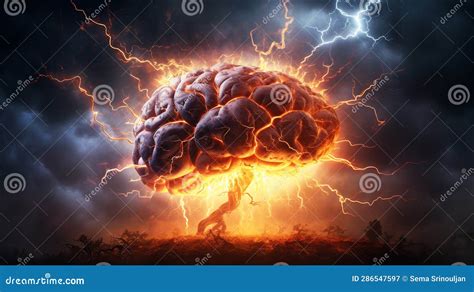 Human Brain Showing Neurons Firing and Neural Extensions. - Generative ...