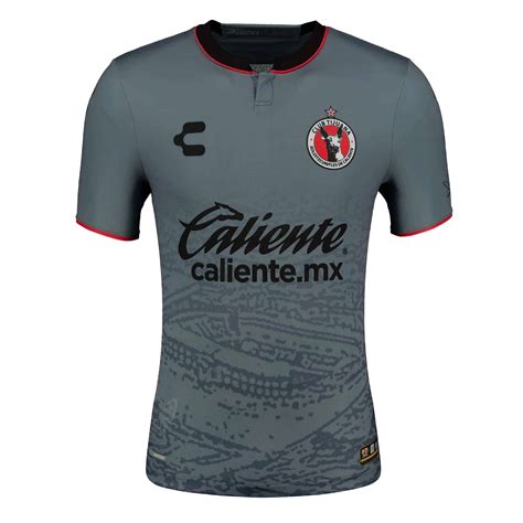 Charly Mens Xolos De Tijuana 2023 24 Authentic Away Jersey Grey Black