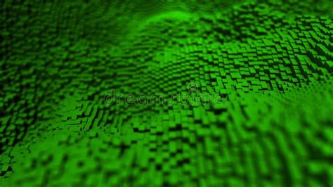 Waves In Cyberspace Of Cubic Shapes Animation Stock Illustration Illustration Of Liquid