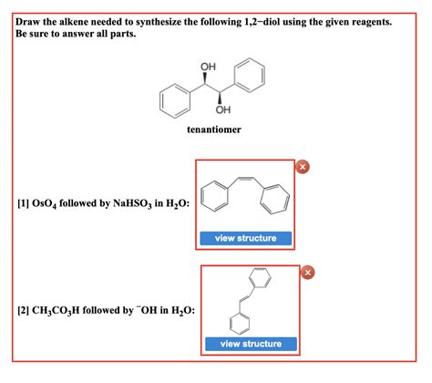 Solved Draw The Alkene Needed To Synthesize The Followi