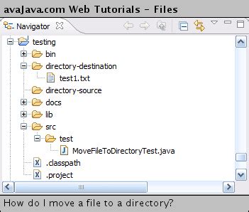 How Do I Move A File To A Directory Web Tutorials Avajava Com