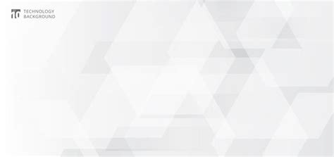 Abstract Banner Web White And Gray Geometric Hexagon Overlapping