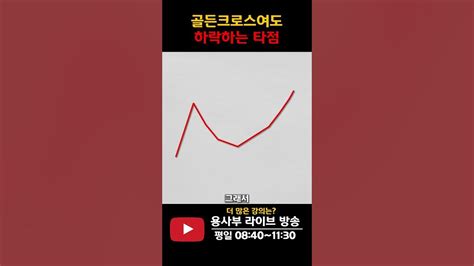 주식 차트에서 이동평균선이 골든크로스를 만들어도 하락하는 타점 Youtube