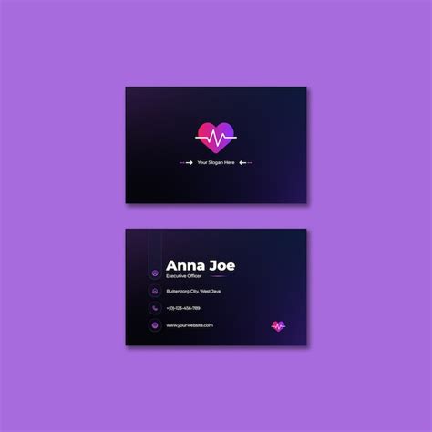 Free Psd Wellness Concept Business Card Template