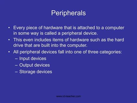 GCSE Hardware Components ICT Advanced Level PPT