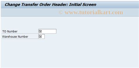 LT A SAP Tcode Change Transfer Order