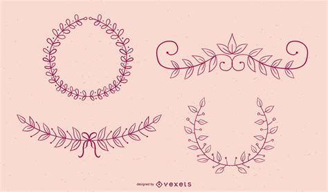 Floral Ornaments Vector Collection Vector Download