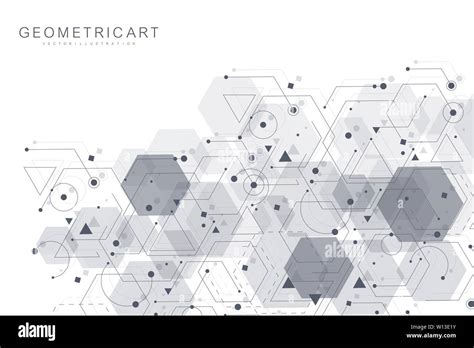 hexagonal abstract background big data visualization global network