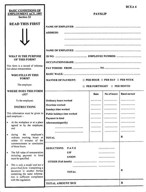 Department Of Labour Salary Schedule Template Printable Forms Free Online