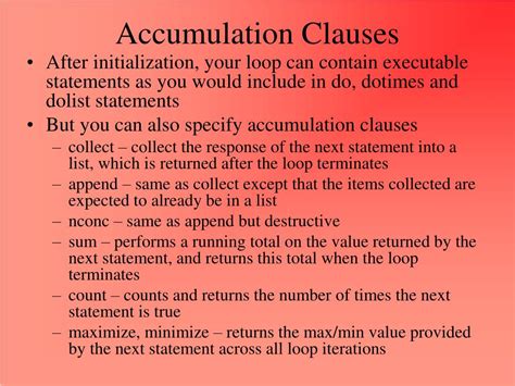Ppt Mastering Common Lisp Loop Macro Usage And Components Powerpoint