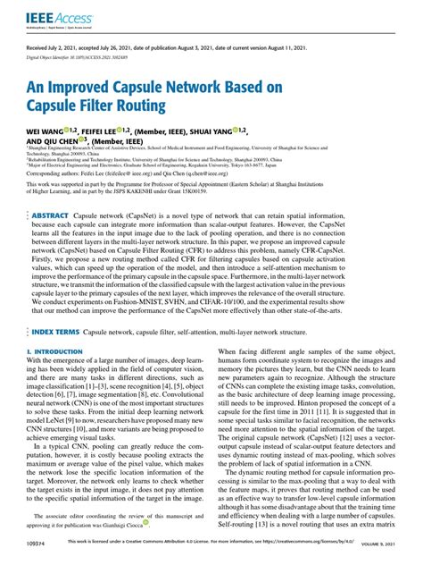 An Improved Capsule Network Based On Capsule Filter Routing Pdf