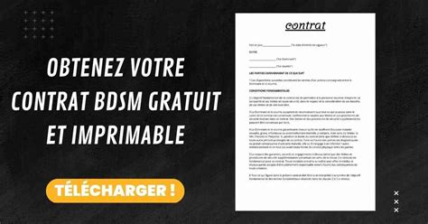 Exemple Contrat Bdsm Contrat Bdsm Définition Règles Contexte Et