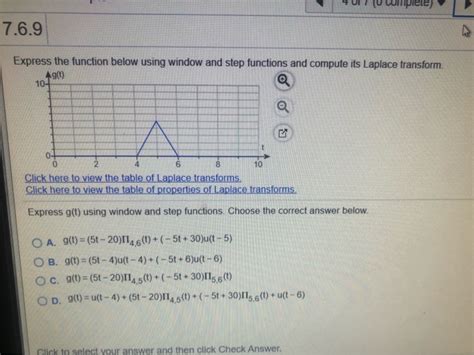 Solved 400 Compiei 769 Express The Function Below Using