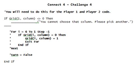 Gcse Programming Four In A Row 2d Arrays Project Teaching Resources