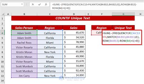 How To Use Countif For Unique Text 8 Easiest Ways Exceldemy