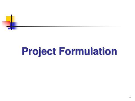Ppt Project Formulation Powerpoint Presentation Free Download Id