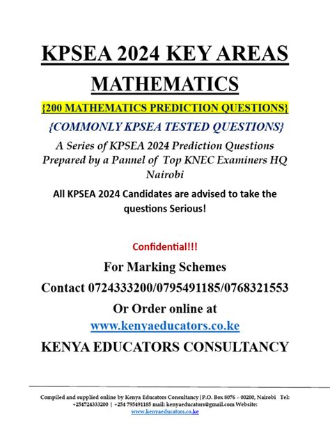 Mat 2024 Kpsea Commonly Tested Qns Pdf