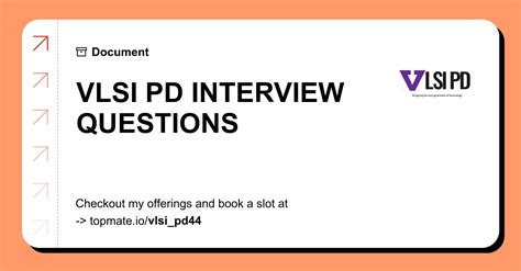 Vlsi Pd Interview Questions With Vlsi Pd