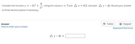 solved 8 consider the function y 2x2 using the values