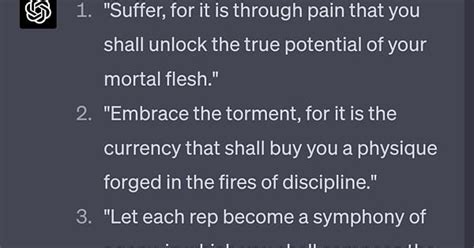 Chatgpt4 Prompt 20 Motivational Workout Quotes In The Style Of Pinhead From Hellraiser