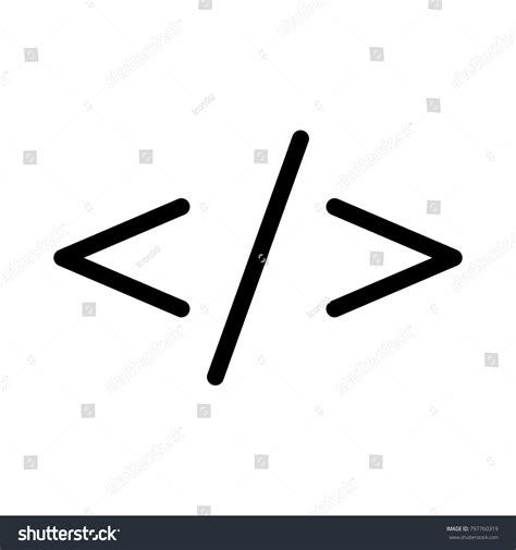 Html Coding Symbols Stock Vector Royalty Free 797760319 Shutterstock
