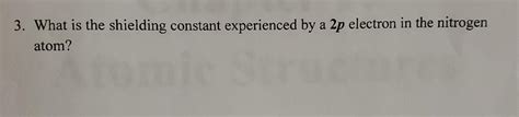 What Is The Shielding Constant Experienced By A 2p