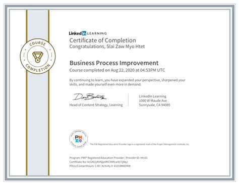 slai zaw myo htet on linkedin certificate of completion
