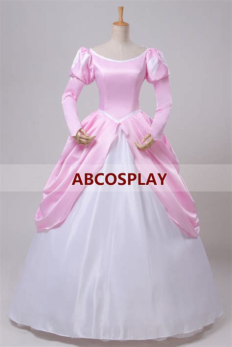 The Little Mermaid Pink Princess Ariel Dress Cosplay Costumeprincess