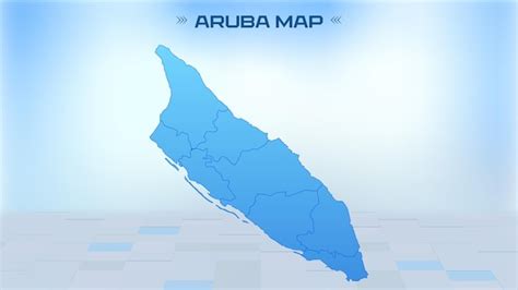 블루 아루바 지도 영어 Blue Aruba Map 는 아루바의 정치적 지도를 보여주는 인포그래픽 지도이다 프리미엄 벡터