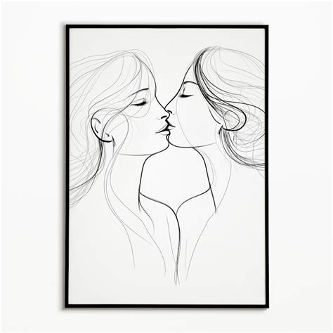 Lesbian Drawing Etsy
