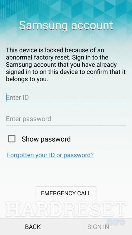 Factory Reset Protection Hardreset Info