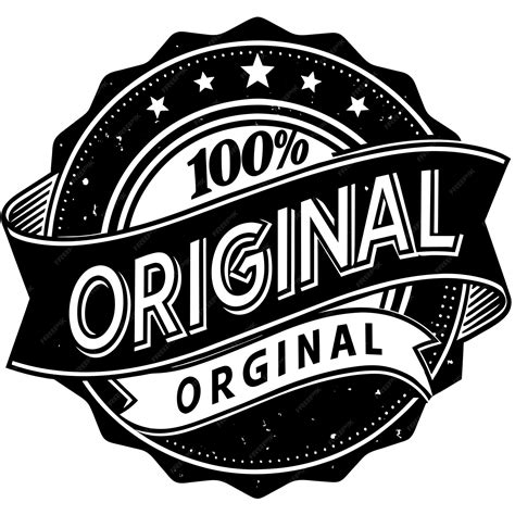 Premium Vector | A black and white badge that says original original ...