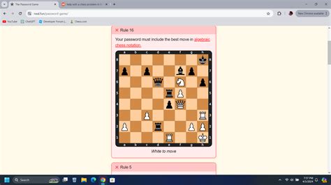 Help With Chess Problem In Password Game Comment Best Answer R