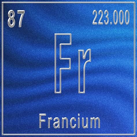 Premium Photo Francium Chemical Element Sign With Atomic Number And Atomic Weight Periodic