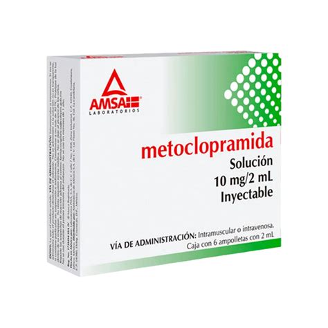 Metoclopramida Amsa Sol Iny C6 Amp 2 Ml 10 Mg Farmás