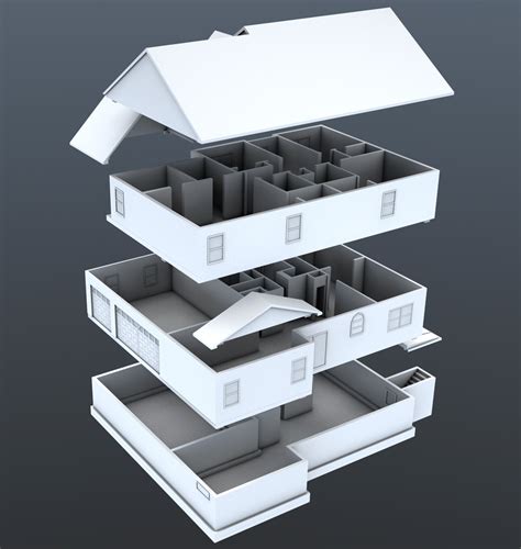 House Plans 3d Print On Behance