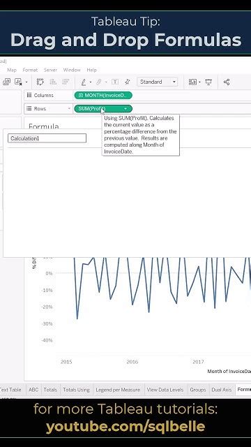 tableau tip drag and drop formulas in calculation tableaututorial