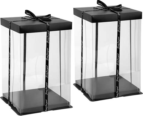 Fergono 2pcs Clear T Boxes 669 X 669 X 1102 Inch